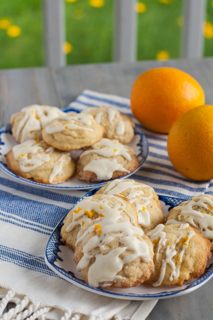 Orange drop cookies with white chocolate