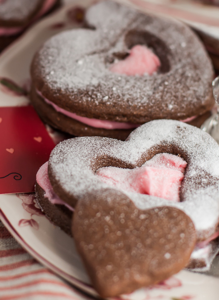 Chocolate Sugar Heart Cookies for Valentine’s Day